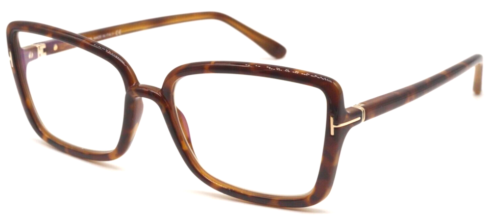NEW TOM FORD TF5813-B 055 RECTANGLE HAVANA GOLD AUTHENTIC FRAME ...