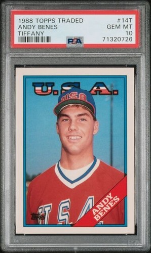 1988 Topps Traded TIFFANY Andy Benes Rookie Baseball Card #14T PSA 10 ...