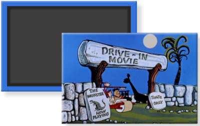 Flintstones Drive In Movie Intro Image Fred Wilma Dino 2 x 3 ...