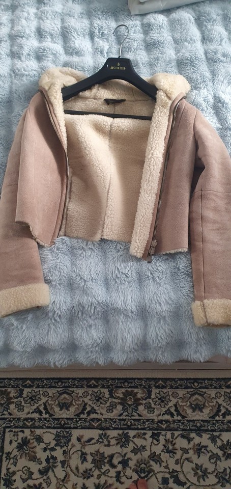 diesel black gold jacket shearling lamb | eBay UK