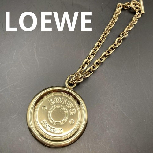 LOEWE Anagram Key Ring Bag Key Chain Bag Charm Coin Motif Gold Logo | eBay