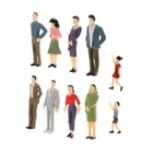 14pcs 1:25 Scale Painted Model Train Sitting/Standing People Figures G ...
