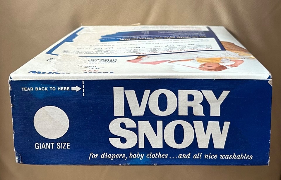 MARILYN CHAMBERS IVORY SNOW DETERGENT FULL BOX 32 OZ GIANT SIZE SEALED ...