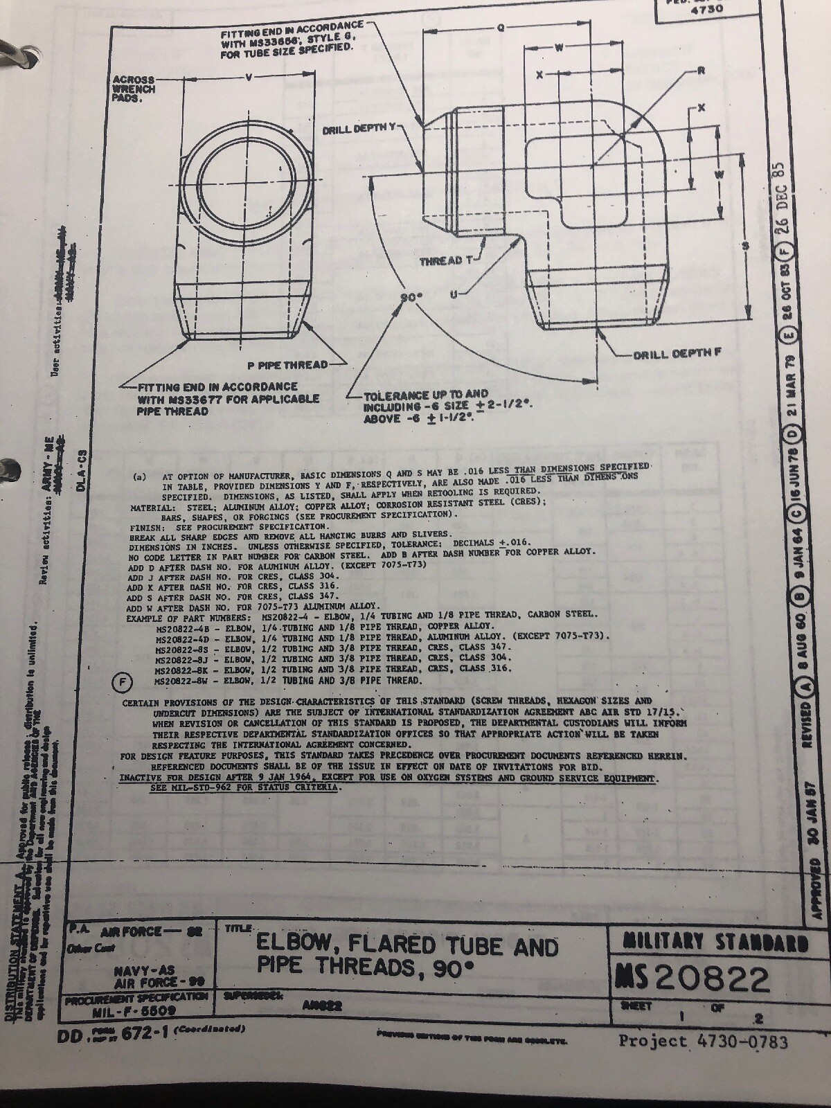 AN822-5D MS20822-5D 1/8” Npt To 5/16” Flared Tube Elbow | eBay