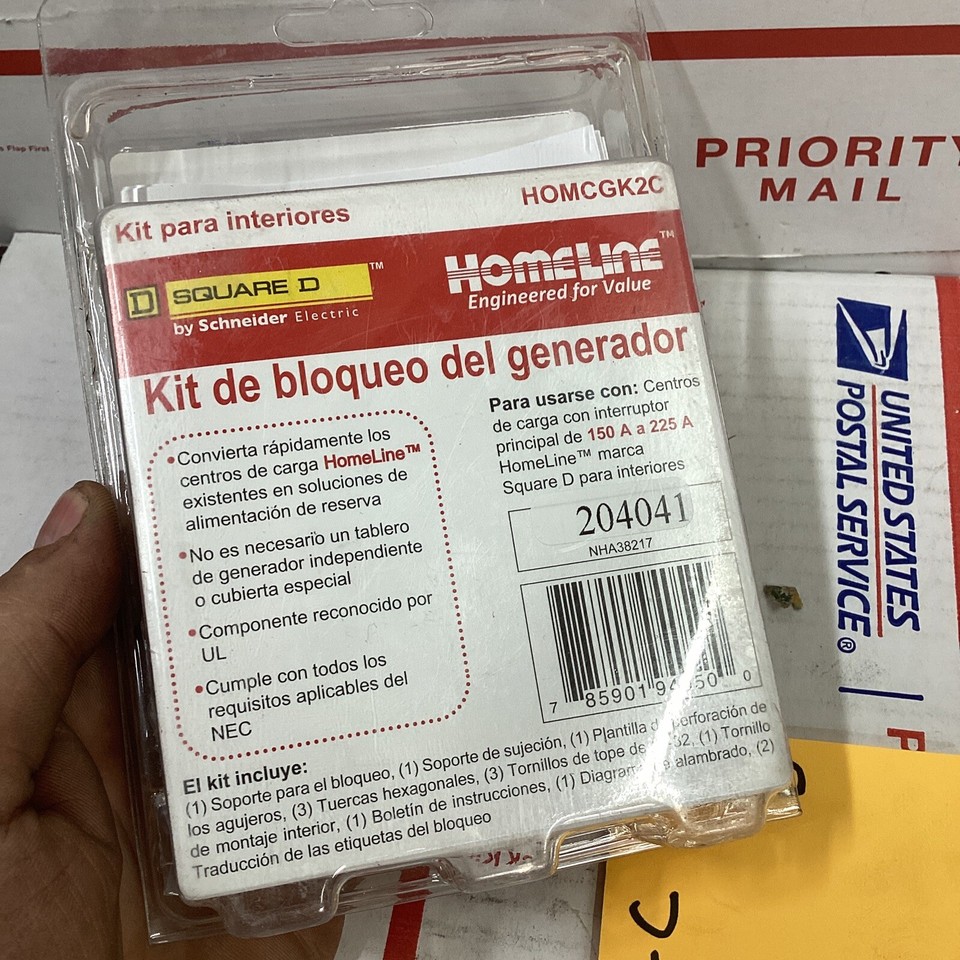 Square D Homeline 150A 200A 225A Panel Indoor Generator Interlock Kit ...