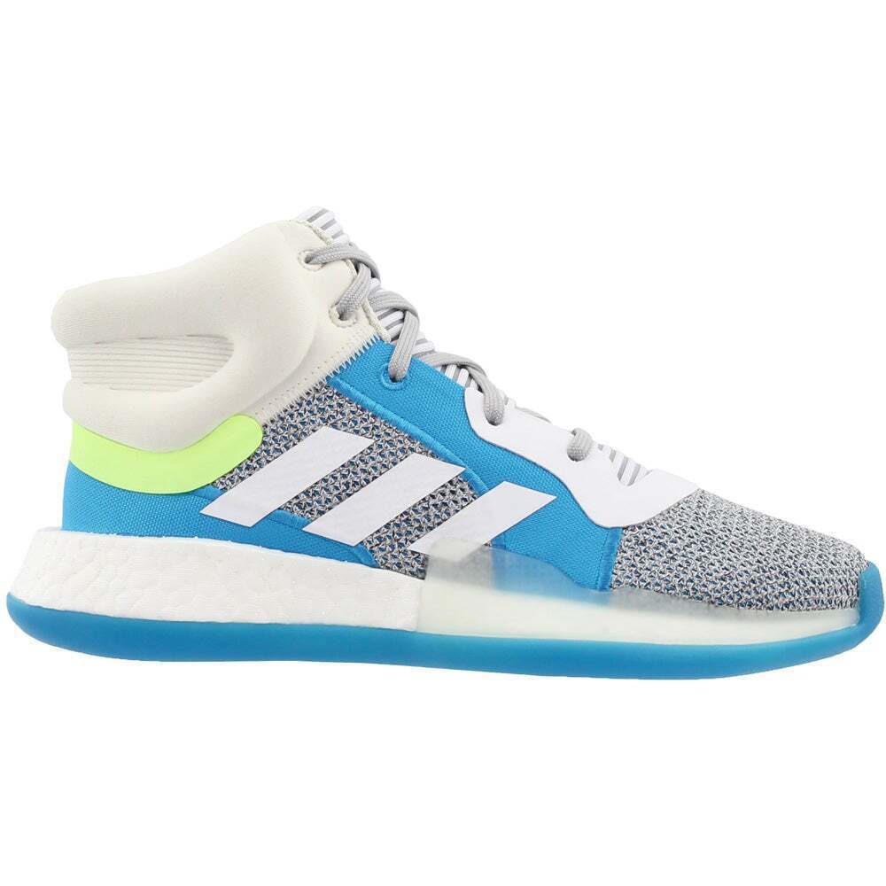Size 5 (GS) - adidas Marquee Boost High Grey Shock Cyan for sale online ...
