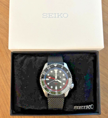 Seiko 5 Five Sports SSK019 SKX GMT Automatic Watch 100m Black Dial Made ...