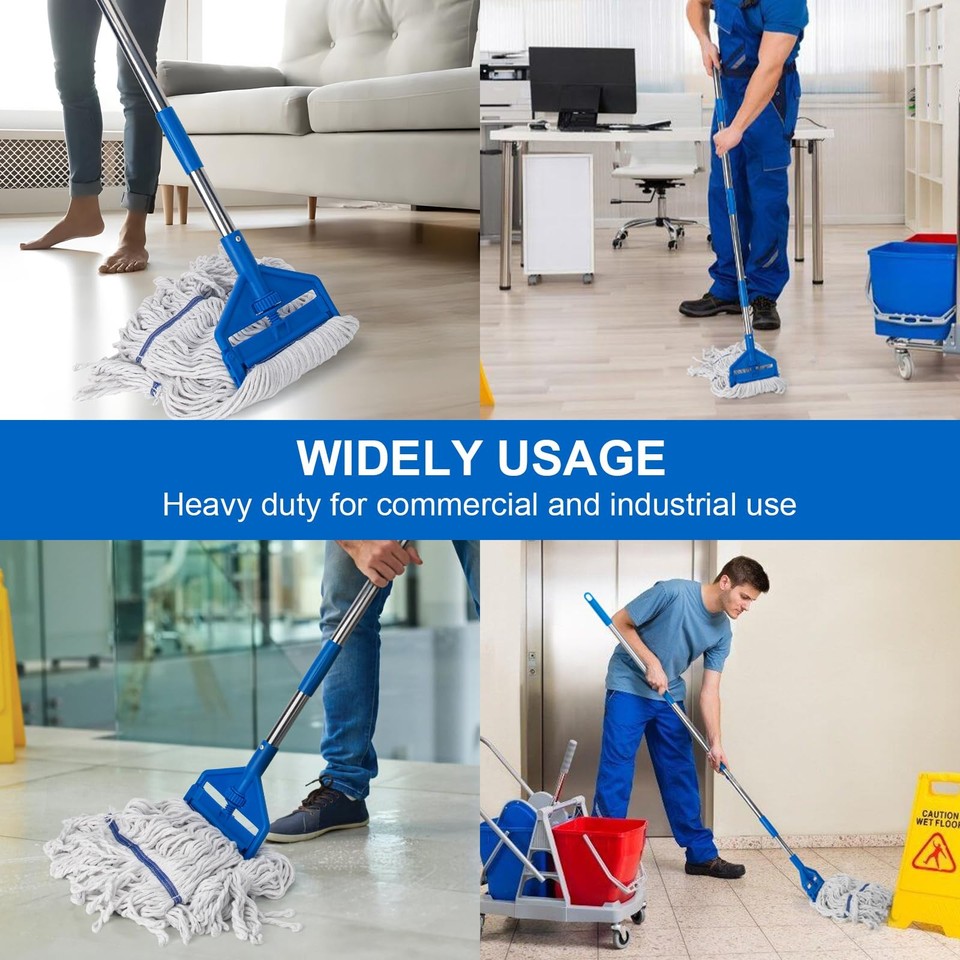 Commercial Mop 60 inch Heavy Duty Industrial Wet Mops with Long Handle ...