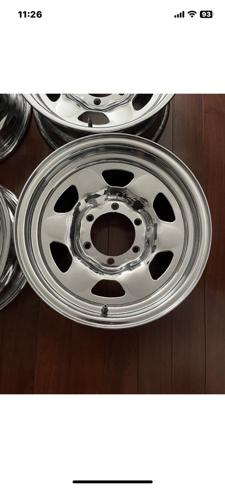 Toyota Landcuiser chrome rims Wheel Set FJ40 FJ60 Vintage Offroad OEM ...