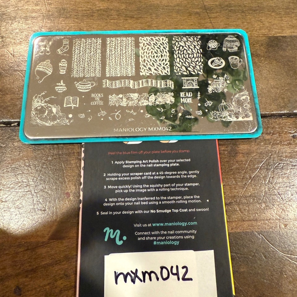 Maniology MXM042 Mani x Me Exclusive Nail Stamping Plate Fall Books ...
