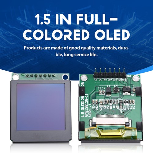 1.5 Full Color OLED Screen LCD LED Display Module 128x128 SPI-Serial ...