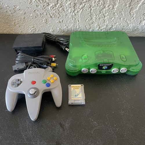 Jungle Green Nintendo 64 N64 Video Game Console With Oem Controller ...