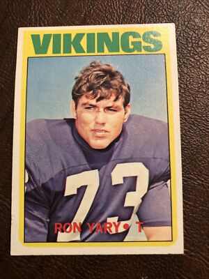 1972 TOPPS RON YARY #104 MINNESOTA VIKINGS FOOTBALL ROOKIE RC USC | eBay