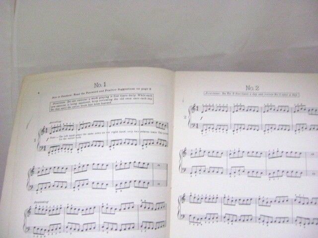 PIANO SHEET MUSIC BOOK- HANON-SCHAUM Book One 1946 BELWIN INC. Vintage ...