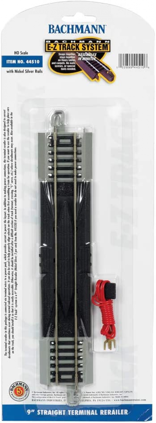 Bachmann Trains - Snap-Fit E-Z Track 9” Straight Terminal Rerailer w ...