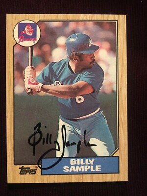 1987 Topps #104 Braves Billy Sample Autographed Signed Baseball Card | eBay