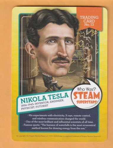 Nikola Tesla Steam Superstars Trading Card #13 | eBay