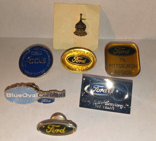 Lot of 7 Vintage FORD MOTOR COMPANY Employee Pins Pinbacks | eBay