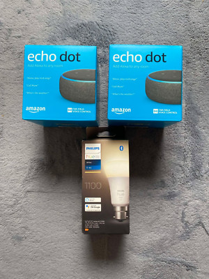 Amazon Echo Dot 3rd Generation Smart Alexa Speaker with Phillips Hue ...