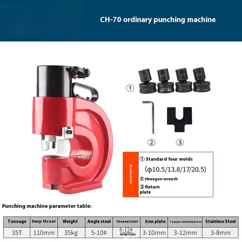 Electro-hydraulic Punching Machine Copper Row Channel Steel Puncher ...