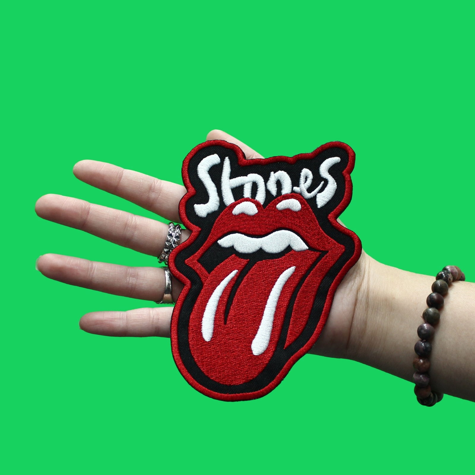 Rolling 'Stones' Classic Patch Tongue Mick Jagger Embroidered Iron On ...