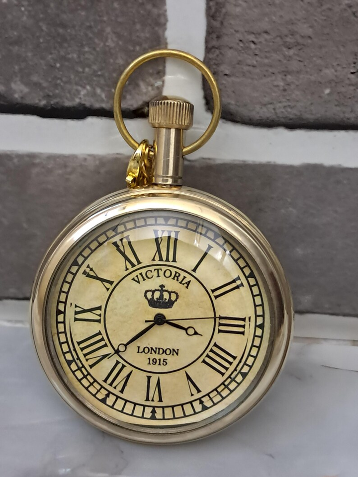 Antique Victorian Brass Pocket Watch 1875 – Vintage Collectible ...