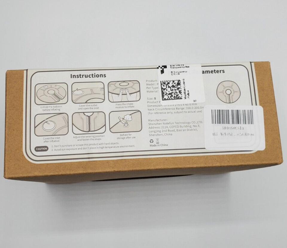 Inflatable Cat Collar E Cone for Kittens/Small Dogs Soft & Foldable Cat ...