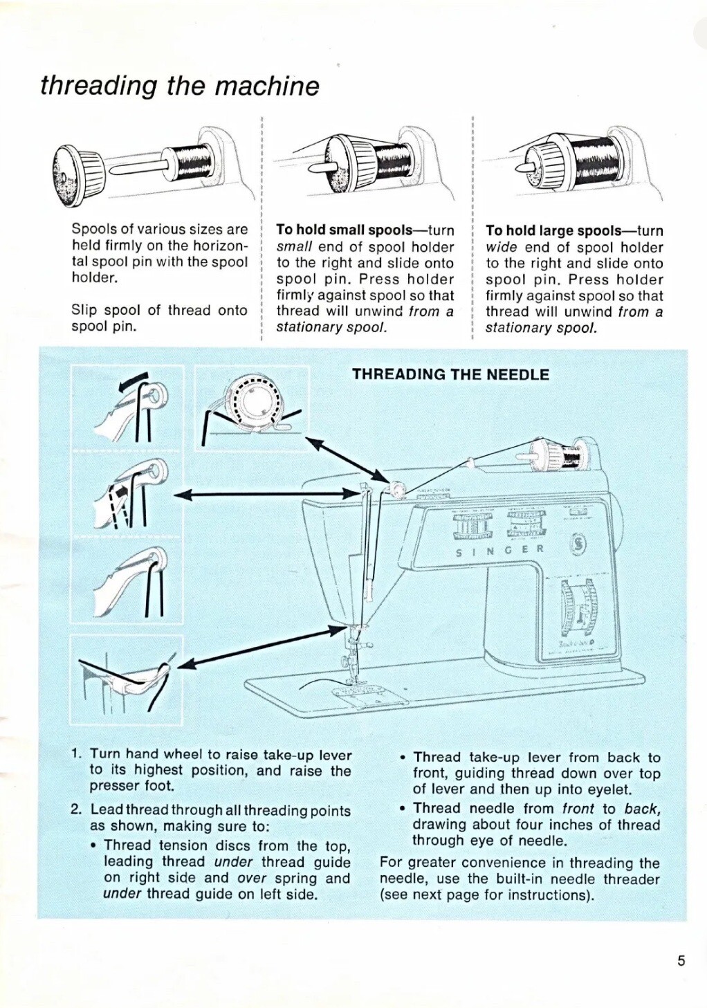 Large Deluxe-Edition Instructions Manual Singer 756 Sewing Machine ...