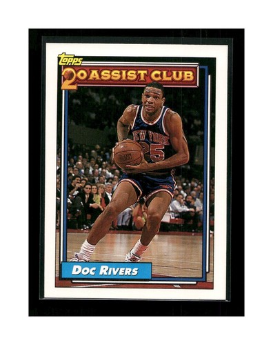 1992-93 Topps New York Knicks Basketball Card #217 Doc Rivers 20 Assist ...