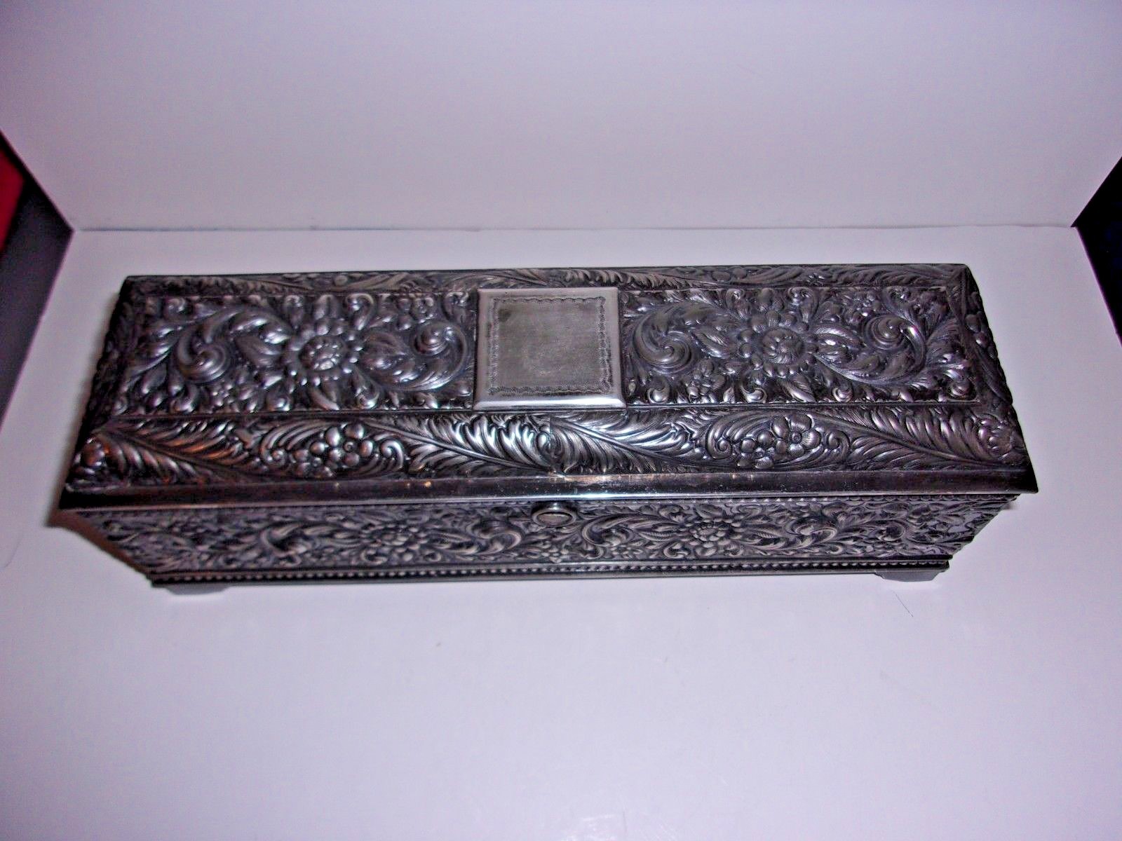 ANTIQUE C.1880/1890 DERBY SILVER PLATE REPOUSSE LINED BOX QUADRUPLE | eBay