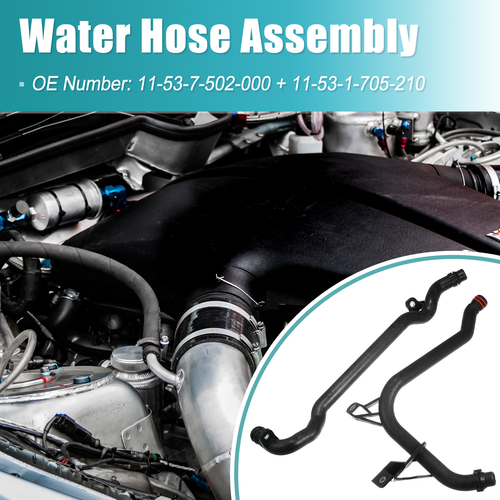 Water Engine Heater Inlet Coolant Pipe 11531705210 11537502000 for BMW ...