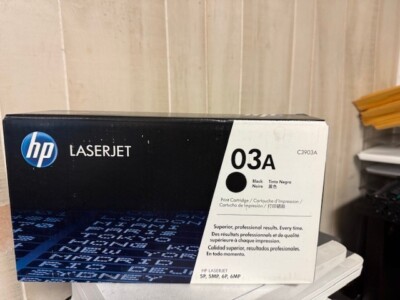 NEW Genuine HP 03A Black Toner Cartridge C3903A -Sealed BOX 88698060636 ...
