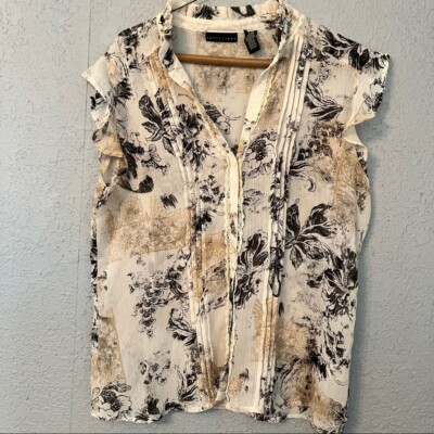 Apostrophe Dress Blouse Floral Womens Size Large | eBay