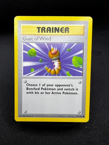 Pokemon Trading Card - Base Set - Gust of Wind Shadowless 93/102 Common ...