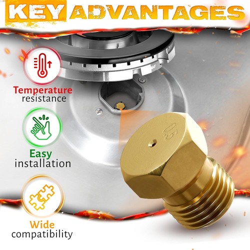 10Pcs Brass Jet Nozzle Propane Orifice Kit - Gas Stove Igniter for Oven ...