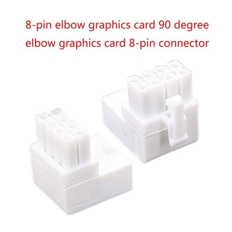 8Pin Turn 90 Degree Angled Power Adapters for Desktops Graphics Card ...