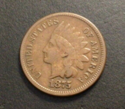 1875 Indian Head Cent Penny, F Details. Sharp! G61 | eBay