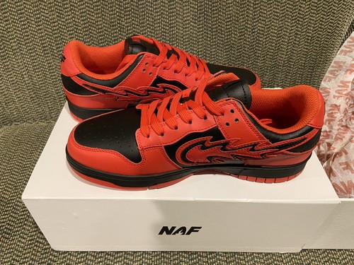NAF Global Shoes Men's Sneakers Size 9 Black Red Rare Dunks Style NEW ...