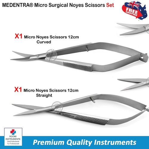 New Dental Micro Surgical STR & CVD Spring Action Medical Scissors Noyes Scissor | eBay