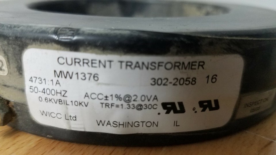 Current Transformer 4731:1A Cummins PN 302-2058 MW1376 | eBay