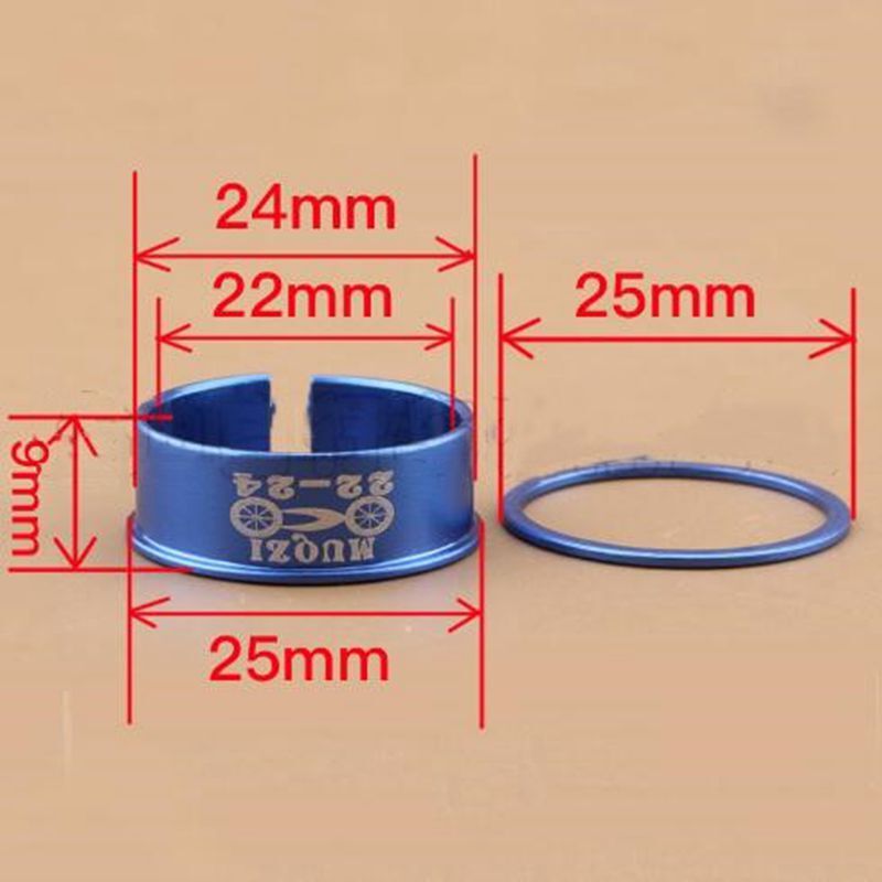 Bicycle Spacer Conversion Sleeve Bike 24mm to 22mm Bottom Bracket Axis ...