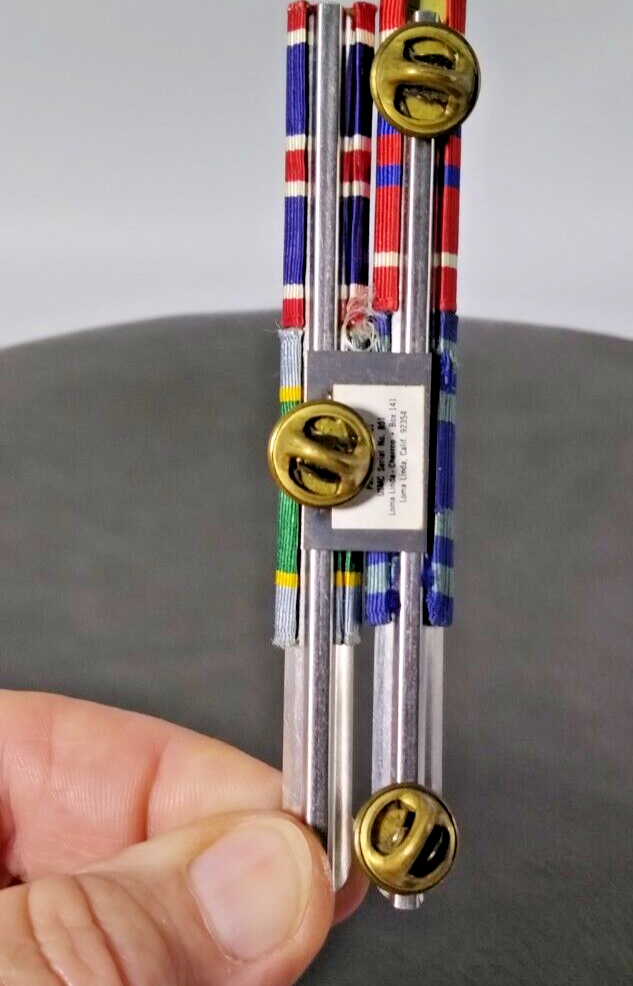 United States Military 4 Bar Ribbons with Oak Leaves Mounted on Metal ...