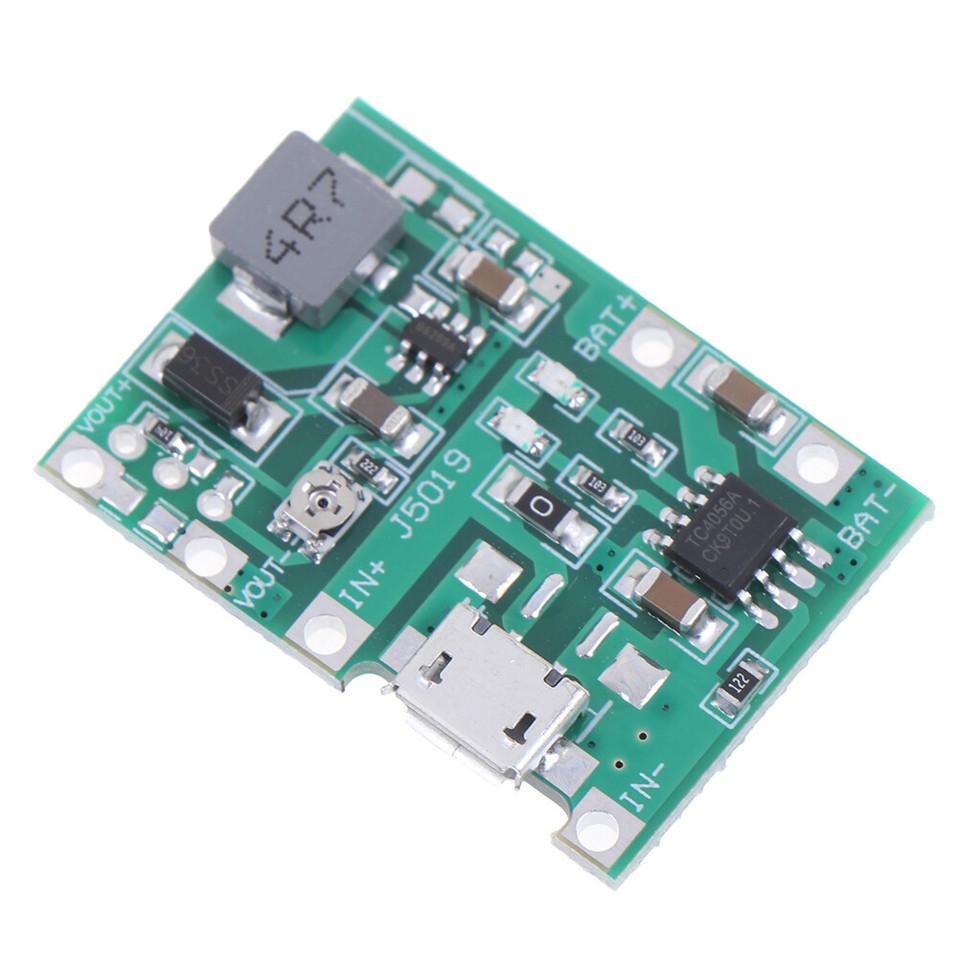 Li-ion 18650 3.7V 4.2V Battery Charger Board DC-DC Step Up Boost Module ...