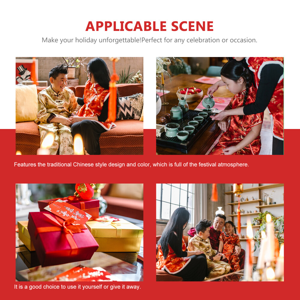 6 Pcs Fu Word Stickers Pvc Window Decals Lunar New Year Character Color ...