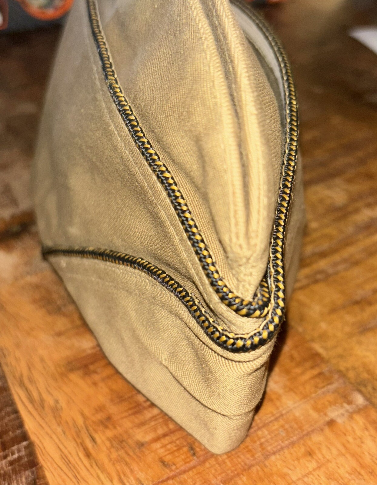 USA Army WW2 Tank Destroyer Tan Overseas Hat Cap Quality Yellow Black ...