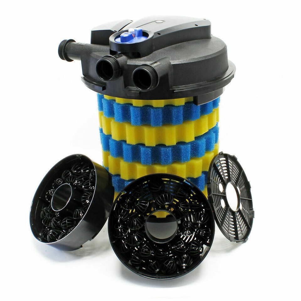 Pressurised Auto Cleaning Pond Filter with UV Steriliser Clarifier - 8 ...