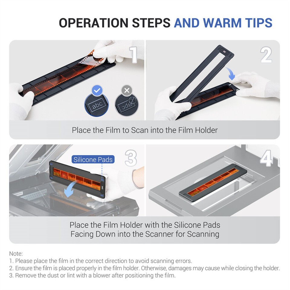 JJC 35mm Film Negative Photo 135 Holder Strip Scanning fr Canon ...