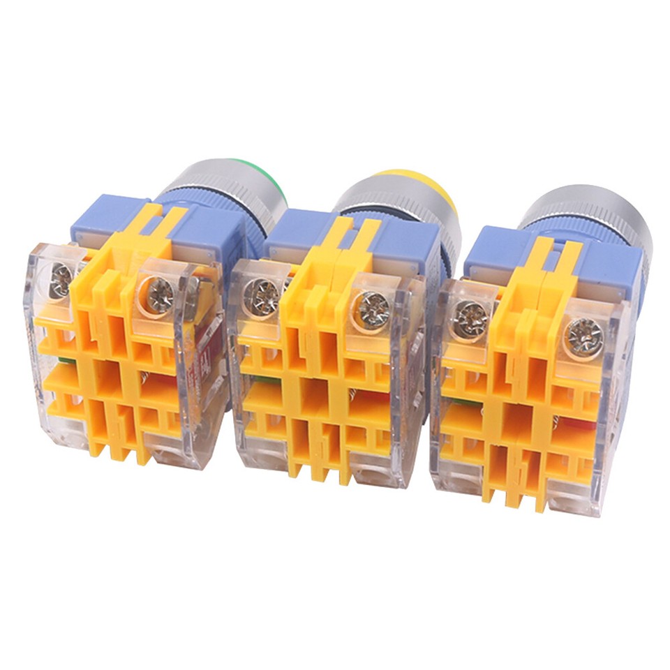 22mm High Head ON/OFF Push Button Switch Latching Momentary 1 NO 1 NC ...