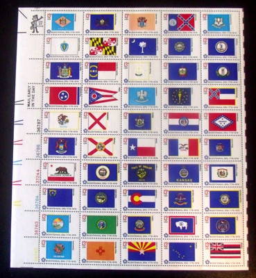 US Stamp sheet #1633-82 US Flags | eBay