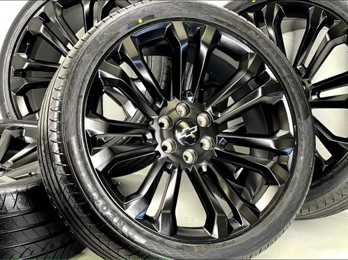 24" CHEVY HI COUNTRY WHEELS MATTE BLACK RIMS TIRES GMC SIERRA Z71 ...